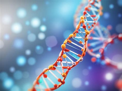 과학적 기적 Dna 분자 배경 재고 템플릿 프리미엄 사진