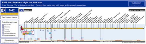 Noctilien Bus Maps And Timetables For Paris Night Buses N40 To N49