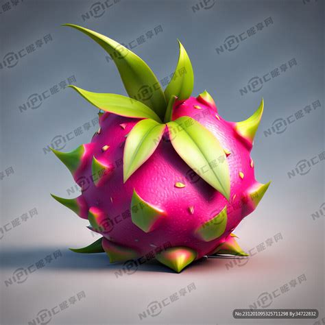 Ai创作图卡通火龙果 昵图网