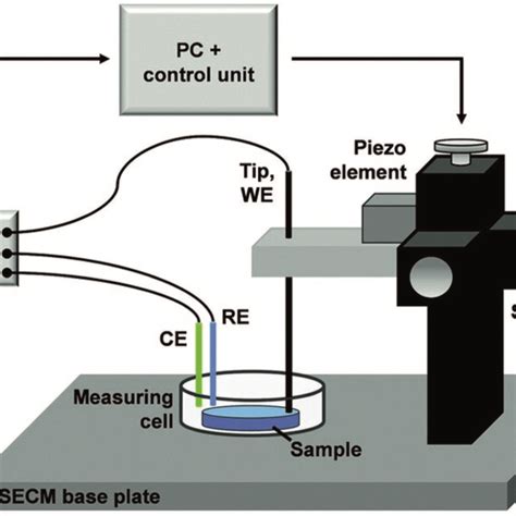 Illustration Of The Scanning Electrochemical Microscope Set Up Download Scientific Diagram
