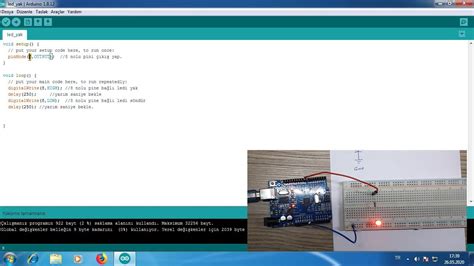 04 Arduino Ile Led Yakıp Söndürmek Blink Youtube