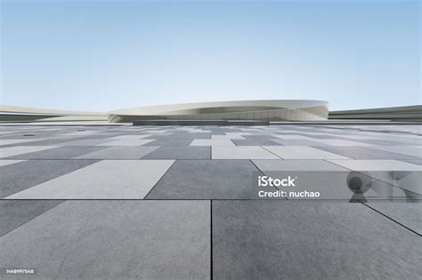 콘크리트 바닥이있는 추상적 인 미래 지향적 인 건축물의 3d 렌더링 집에 대한 스톡 사진 및 기타 이미지 집 3차원 형태 건축 Istock