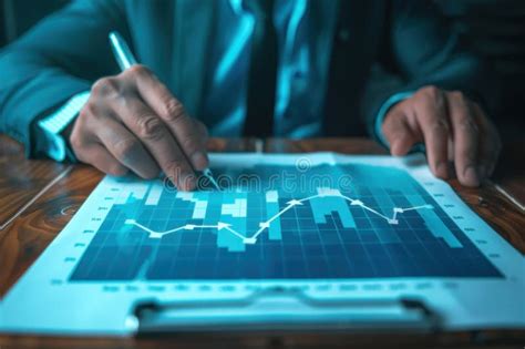 Business Professional Analyzing Financial Data On A Futuristic Digital Interface With Graphs And