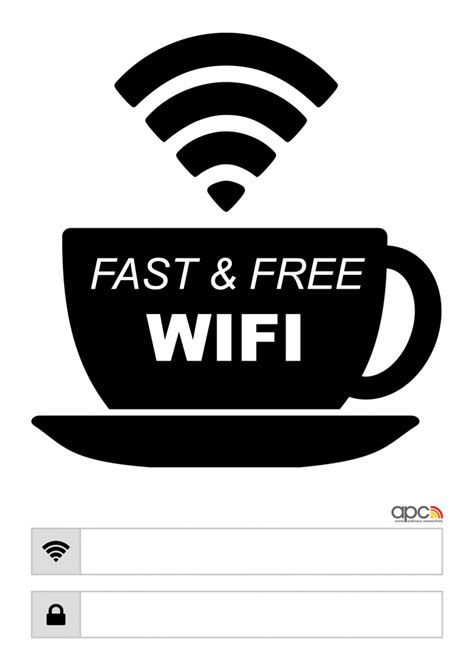 Free Printable Wifi Password Signs Poster Template Downloads Apc