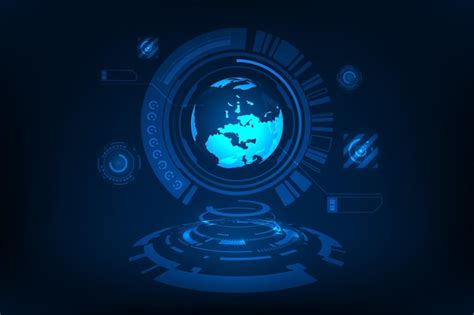 Premium Vector Vector Digital Communication Concept Cyber Cloud Network Futuristic Blue Light