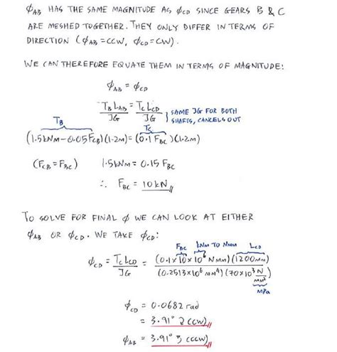 Question C Statically Indeterminate Analysis With Torque Solid