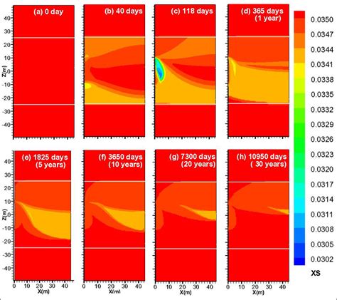 Evolution Of The Spatial Distribution Of X S During Hydrate