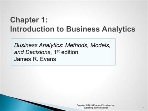 Bisiness Analytics Evans Ch 1 M Version Pptx