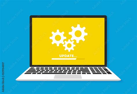 Progress Bar And Update On The Screen Vector Illustration Stock Vector Adobe Stock