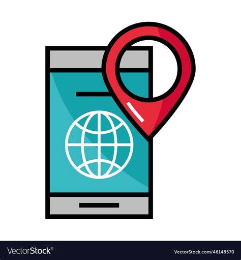Smartphone Gps Navigation Royalty Free Vector Image