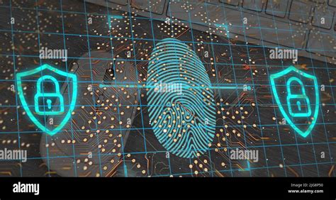 Image Of Binary Coding Data Processing Over Grid On Blue Background