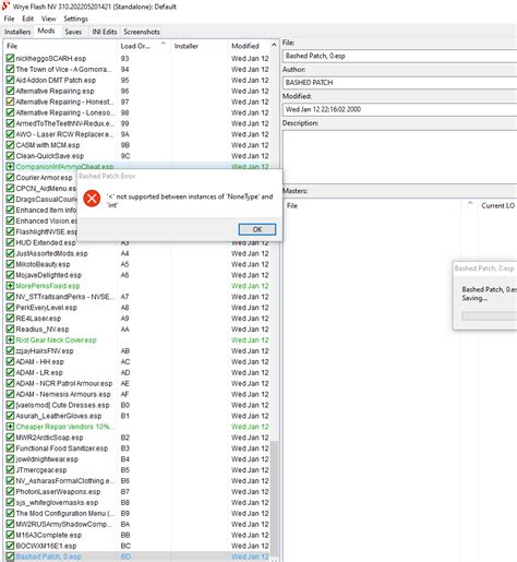Error Saving Bashed Patch