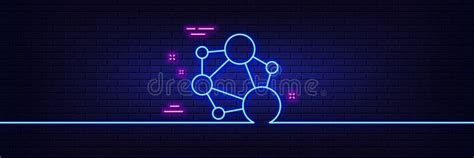 Integrity Line Icon Social Network Sign Core Value Neon Light Glow Effect Vector Stock
