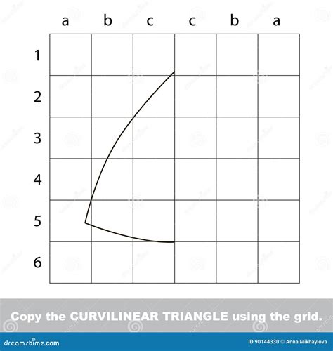 Curvilinear Triangle To Be Colored Vector Trace Game Stock Image