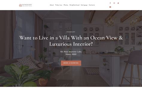 Single Property Website Design Free Template By Weblium