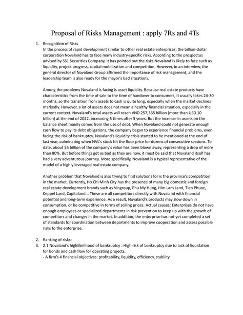 Proposal Of Risks Management Recognition Of Risks In The Process Of Rapid Development Similar