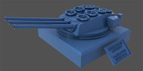 Italian Wwii 381 50 Triple Turret 1 72 Scale 3d Model By Carlo Cestra