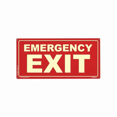 Rectangular Emergency Exit Signage Board Board Thickness 3mm At 250