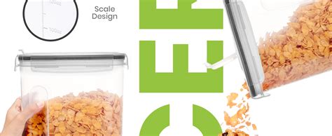 Utopia Kitchen Cereal Containers Storage Set 3 Pack 4l