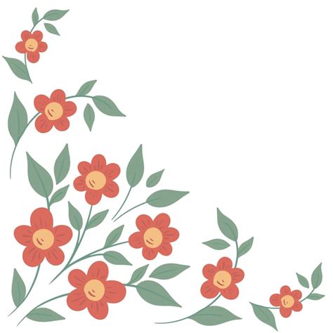 Premium Vector Ornamental Frame Of Branch With Flowers