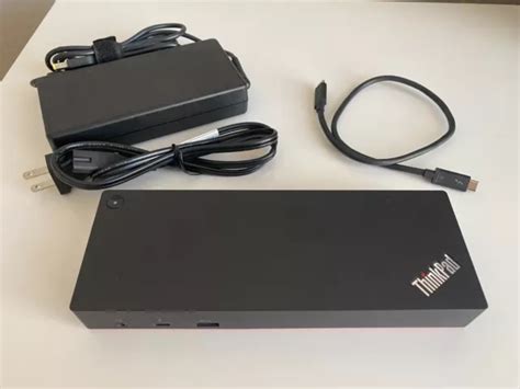 Lenovo Thinkpad Dock Thunderbolt 3 Usb C 4k Docking Station Power And Cable 40ac Eur 95 27