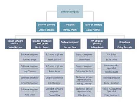 Software Company Org Chart Organizational Chart Organization Chart Org Chart