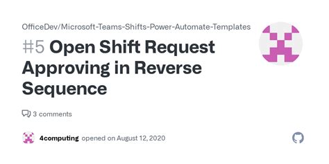 Open Shift Request Approving In Reverse Sequence · Issue 5 · Officedev