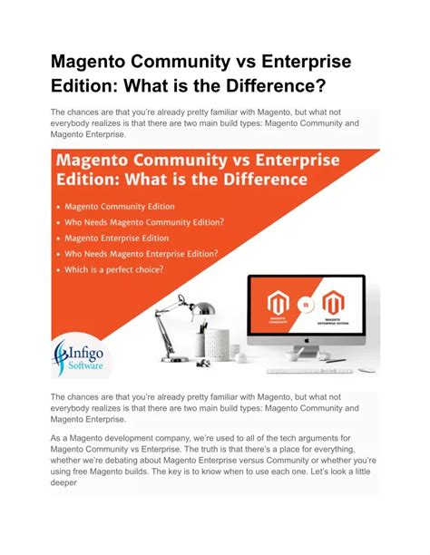 Ppt Magento Community Vs Enterprise Edition What Is The Difference Powerpoint Presentation