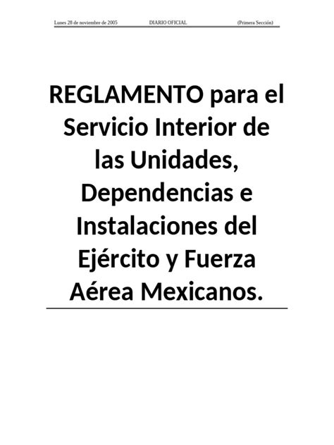 Reglamento Del Servicio Interior Militar Pdf Corporal Comandante