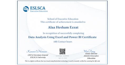 Data Analysis Using Excel And Power Bi • Alaa Hesham Ezzat • Eslsca Executive Education Alaa