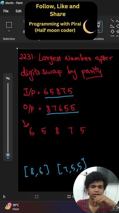 Leetcode 2231 Largest Number After Digits Swap By Parity