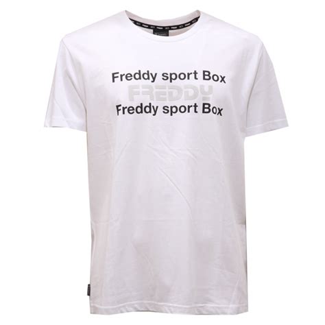 7513ag Maglia Uomo Freddy White Cotton Printed T Shirt Man