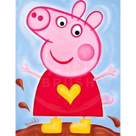 Peppa Pig Painting On Canvas Peppa Pig Craft Ideas Peppa Pig