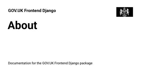 gov uk frontend django