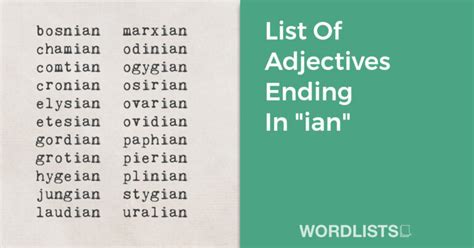 List Of Adjectives Ending In Less