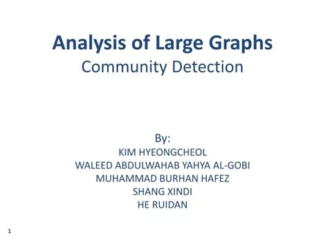 ppt analysis of large graphs community detection powerpoint
