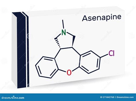 Asenapine Molecular Structure 3d Model Molecule Atypical Antipsychotics Structural Chemical
