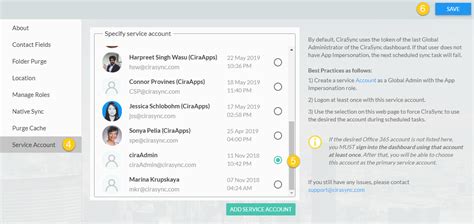 How To Make Cirasync Use A Specific Office 365 Service Account
