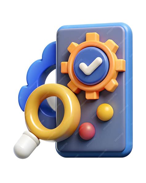 3d Ai Inspection Quality Control System Icons For Vector Designs On