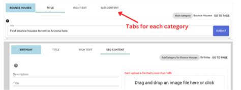 Customize Your Categories Page