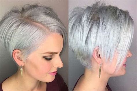 Short Hairstyle Grey 2017 Fashion And Women