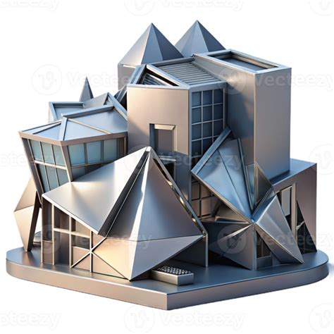 Elegant Creative Deconstructivist Museum Fragmented Forms Sharp