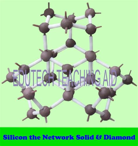Plastic White And Black Structure Silicon The Network Solid Diamond