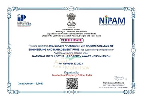 sakshi khangar on linkedin i have successfully participated in ip