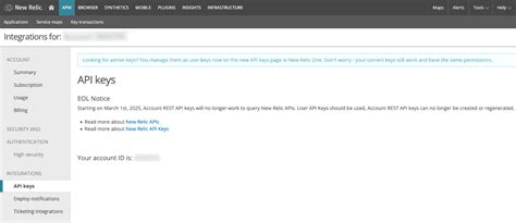 New Relic Rest Api V2 Key Retirement Pantheon Docs