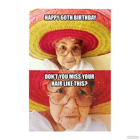 Happy Birthday Meme For Women Flowers In Psd Illustrator  