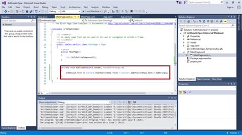Creating Arithmetic Operation In Universal Windows Apps Development
