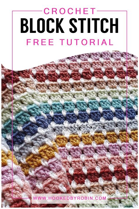 Crochet Block Stitch Free Video Tutorial And Written Pattern — Hooked By Robin