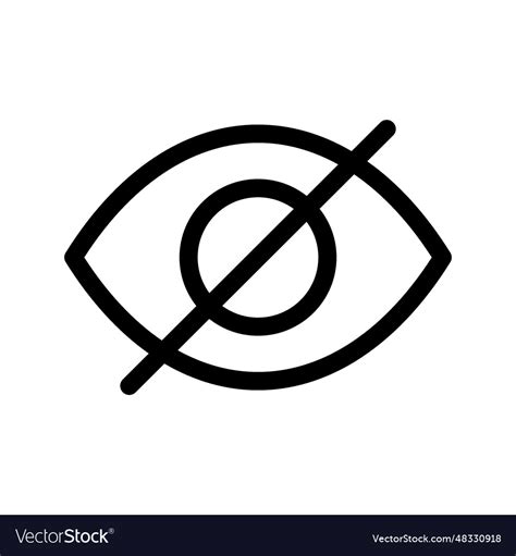 Eye Disable Icon Royalty Free Vector Image Vectorstock