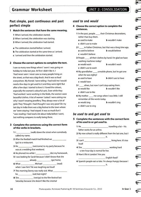 Extra Exercises Units 1 2 Book In Gear1